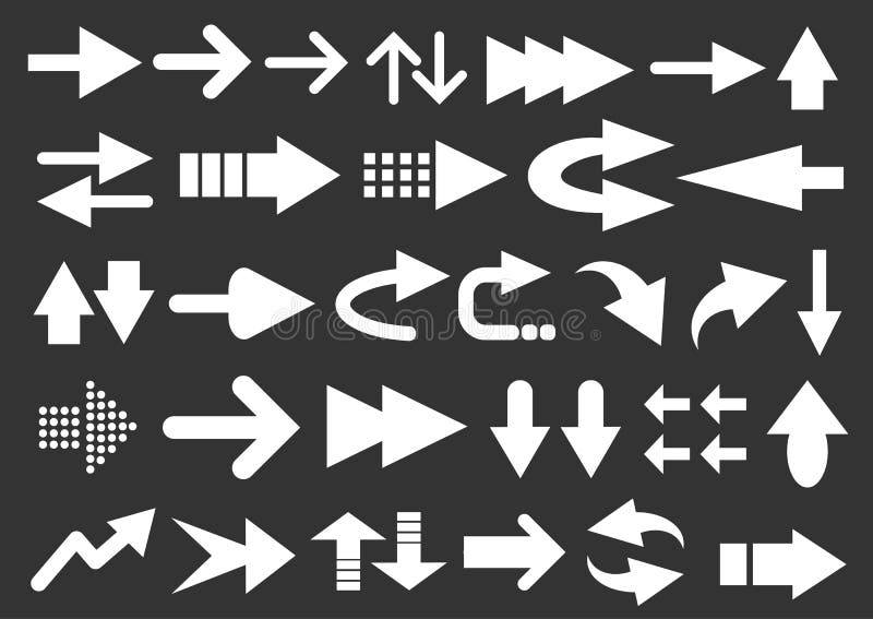 Vector Set of Arrow Shapes Isolated on White Stock Vector ... Vector Set of Arrow Shapes Isolated on White Stock Vector ...