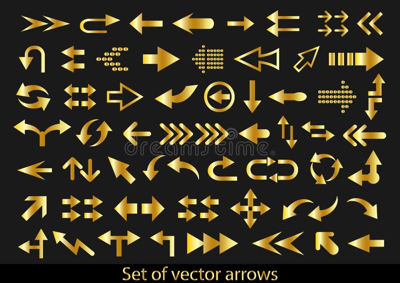 Vector Set of Arrow Shapes Isolated on Black.Arrow Icon. Arrow Vector ... Vector Set of Arrow Shapes Isolated on Black.Arrow Icon. Arrow Vector ...