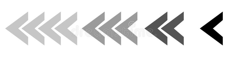 Vector Set of Arrows. Arrows Pointing To the Left Isolated on White ...