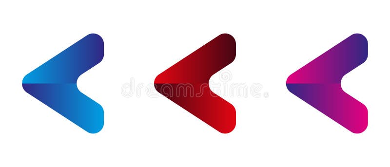 Vector Set of Arrows. Set of Colored Arrows in a Flat Style. Set of ...