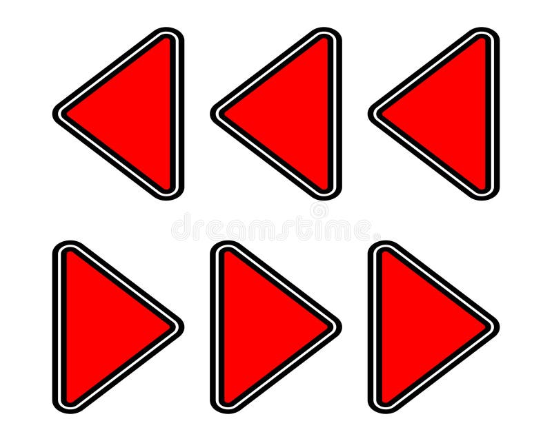 Vector Set of Arrows. a Set of Three Arrows Pointing To the Left. a Set ...