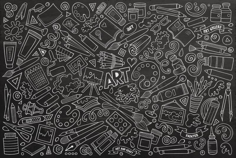 Vector Set of Art and Craft Objects and Symbols Stock Vector ...