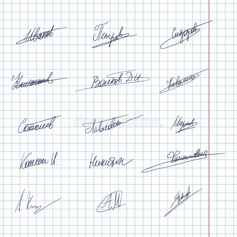 Russian Signatures Stock Illustrations – 5 Russian Signatures Stock ...