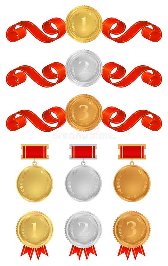 Vector set: Awards stock vector. Illustration of brown - 28609205