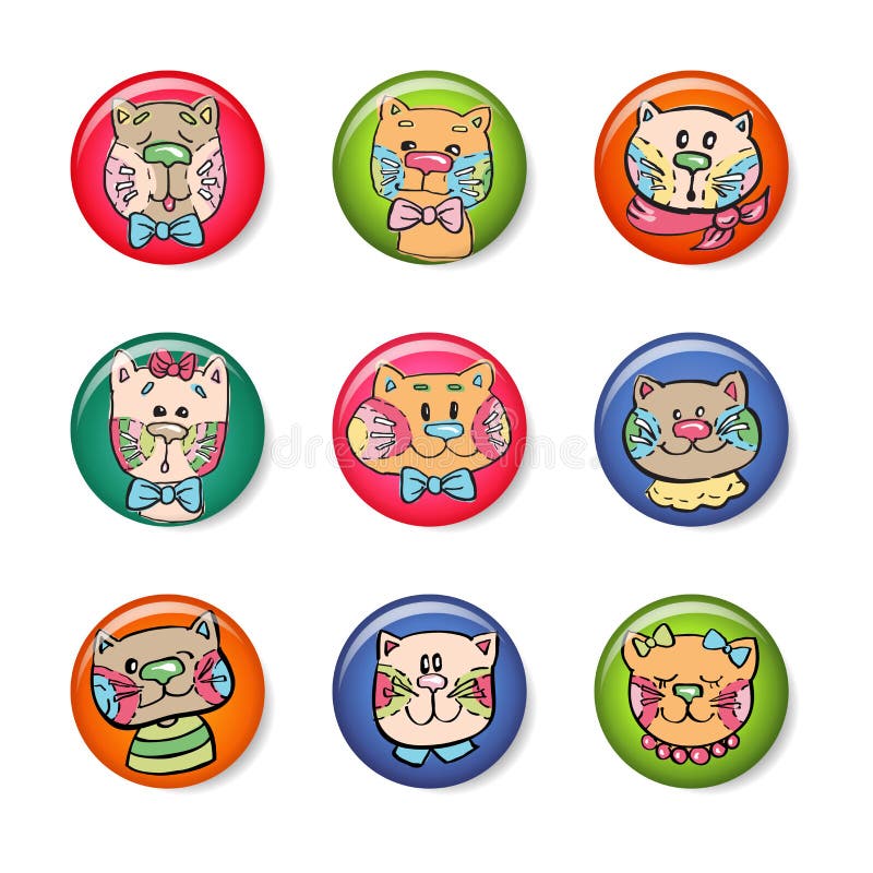 Badges stock vector. Illustration of cute, orange, graphic - 30083088