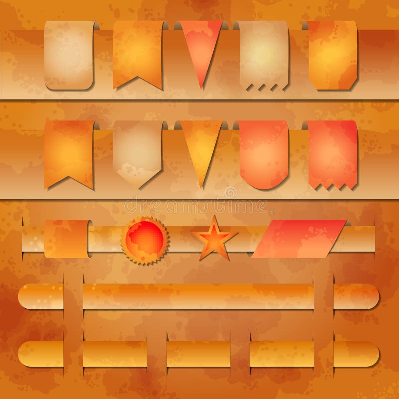 Vector Set of Banners and Label Tags for Web Stock Vector ...