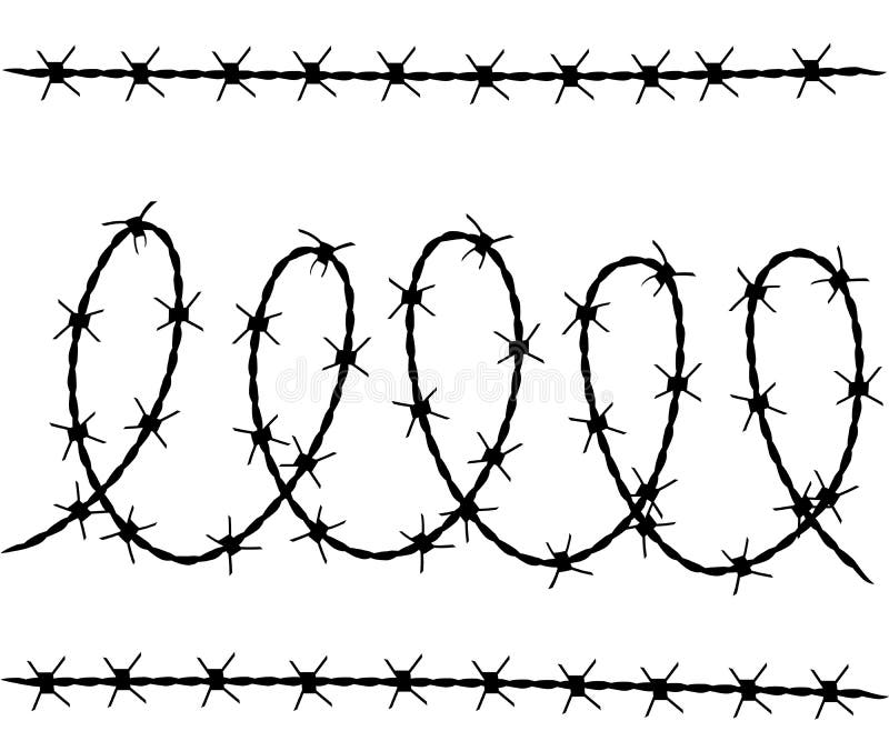Cartoon Barbed Wire Fence Stock Illustrations – 219 Cartoon Barbed Wire ...