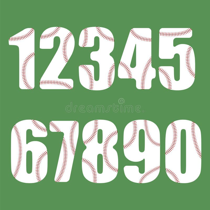 Set Baseball Numbers Stock Illustrations – 273 Set Baseball Numbers ...