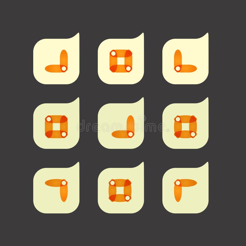 Vector Set of Beautiful Abstract Color Icons Stock Vector ...