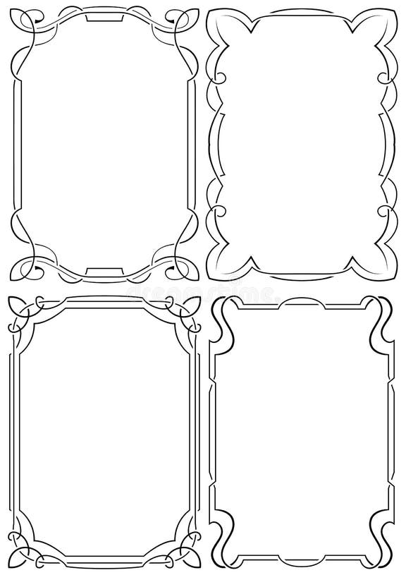 Vector Set of Beautiful Framework Stock Vector - Illustration of ...
