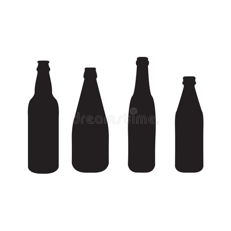 Black White Beer Bottles Stock Illustrations – 2,927 Black White Beer ...