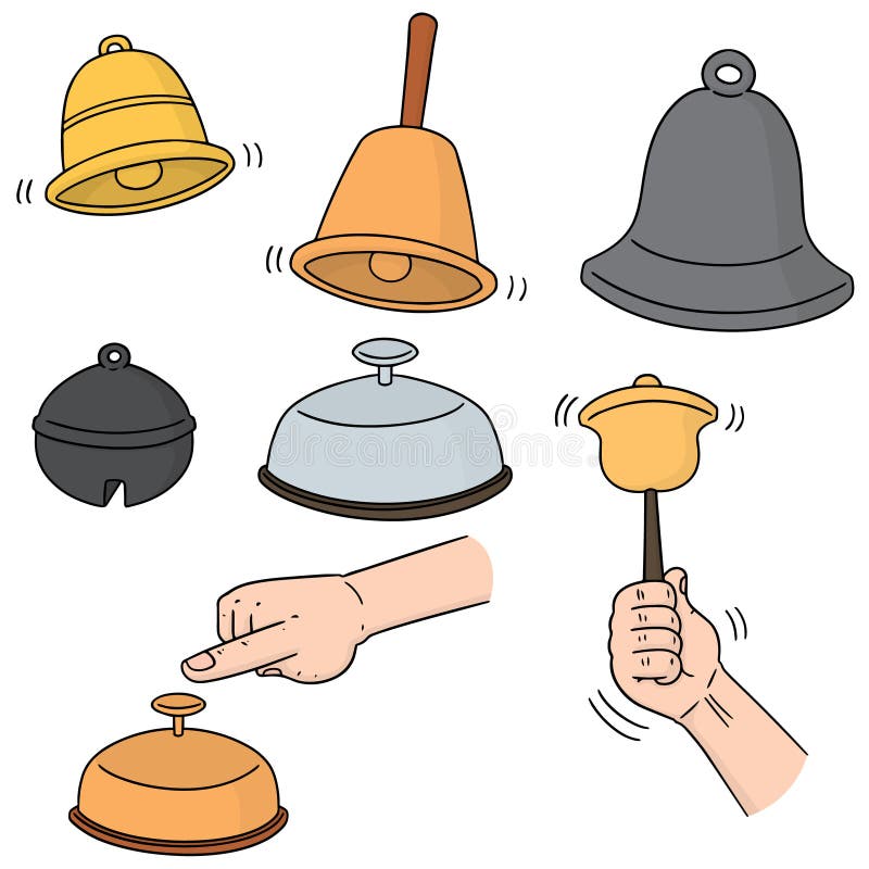 Vector set of bell stock vector. Illustration of hand - 117700902