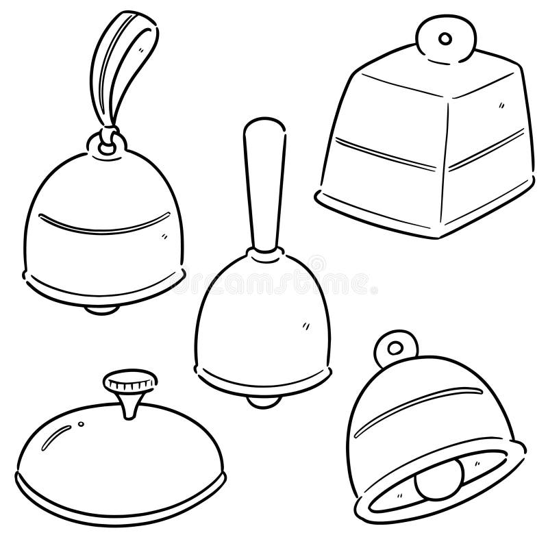 Vector set of bells stock illustration. Illustration of draw - 391858339