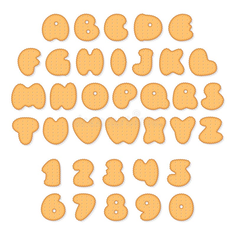 Biscuits Letters Stock Illustrations – 336 Biscuits Letters Stock ...