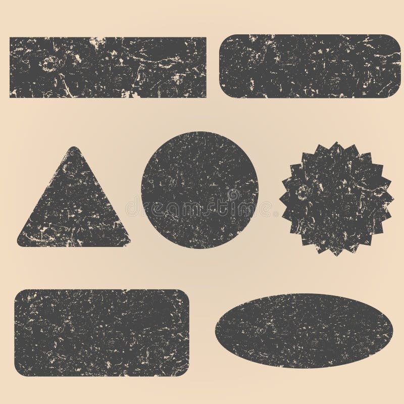 Vector Set of Blank Stamp Frame Templates Stock Vector - Illustration ...