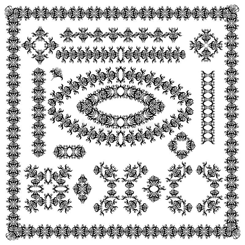 Vector set,black stock vector. Illustration of elegant - 39650067