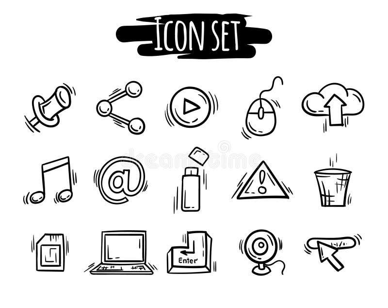 Computer Internet Symbols Stock Illustrations – 41,379 Computer ...