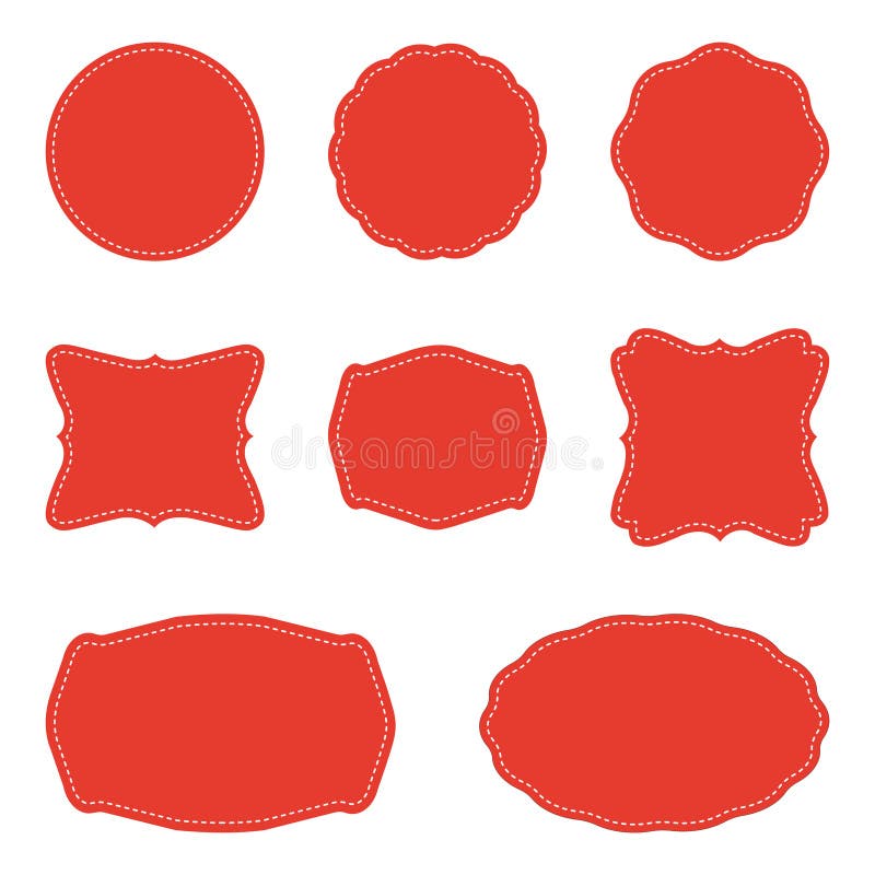 Vector Set of Blank Labels and Badges. Stock Vector - Illustration of ...