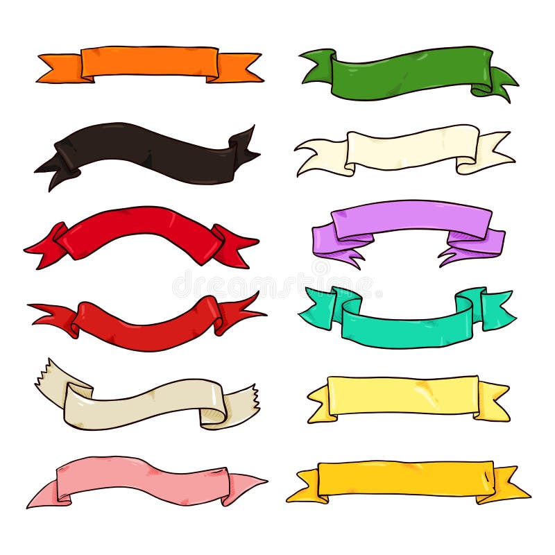 Vector Set of Blank Ribbons for Your Text Stock Vector - Illustration ...