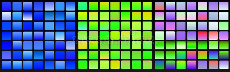 Vector Set of Blue Gradients.Blue Backgrounds Collection Stock Vector ...