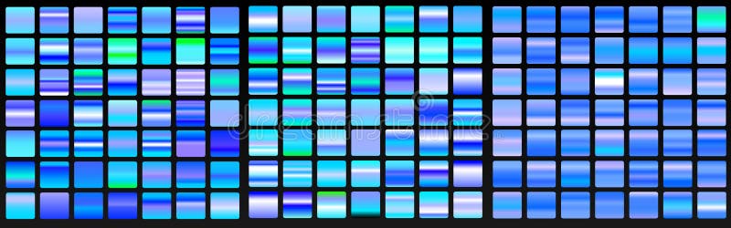 Vector Set of Blue Gradients.Blue Backgrounds Collection Stock Vector ...