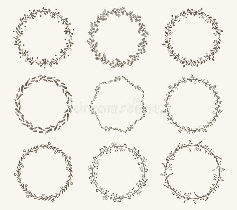 Vector Set of Border Circle Frame Stock Vector - Illustration of luxury ...