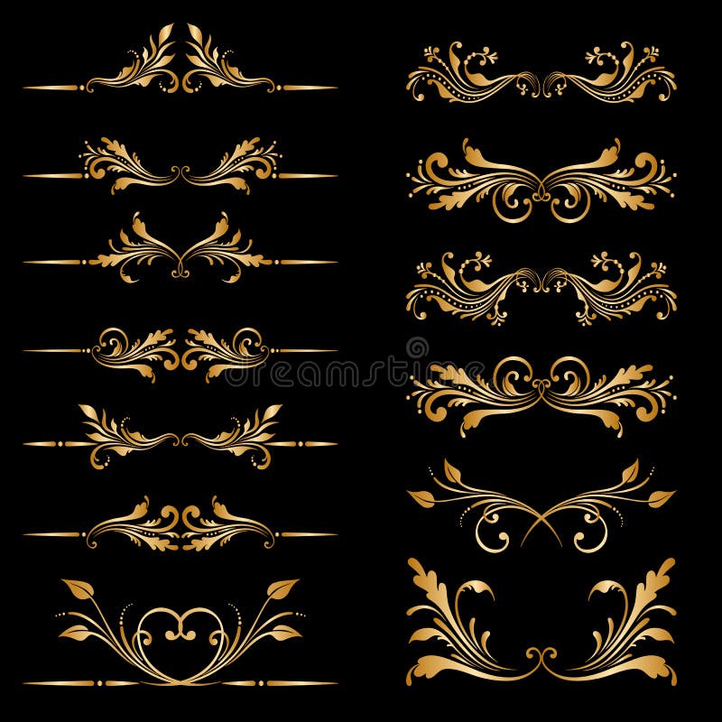 Vector Set of Borders, Decorative Elements. Stock Vector - Illustration ...