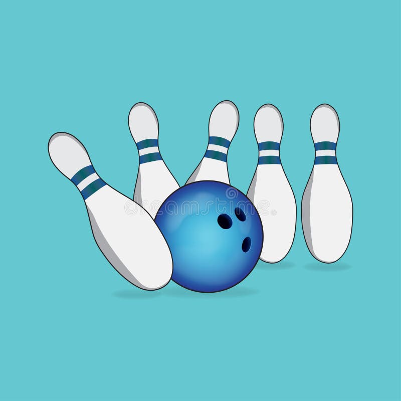 Vector Set for Bowling with a Ball Stock Vector - Illustration of print ...