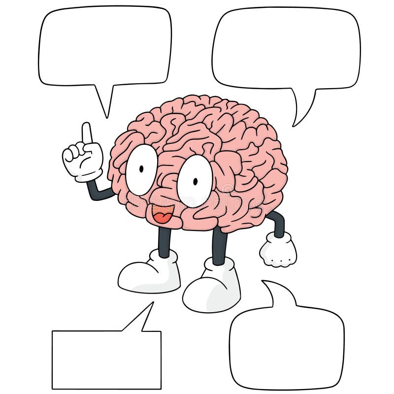 Vector Set of Brain Cartoon Stock Vector - Illustration of character ...