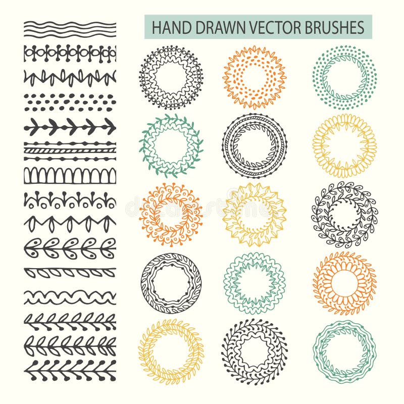 Vector Set of Brushes with Outer and Inner Corner Tiles Stock Vector ...