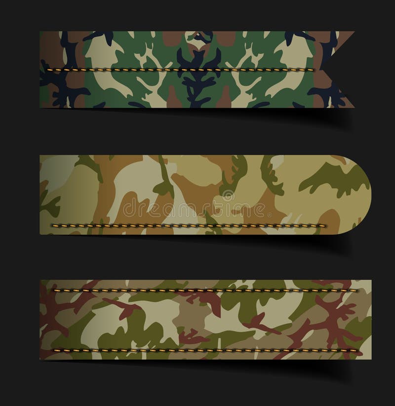 Military banners stock vector. Illustration of clipart - 8684638