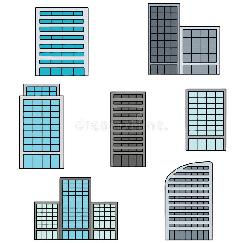 Vector set of building stock vector. Illustration of house - 117628129