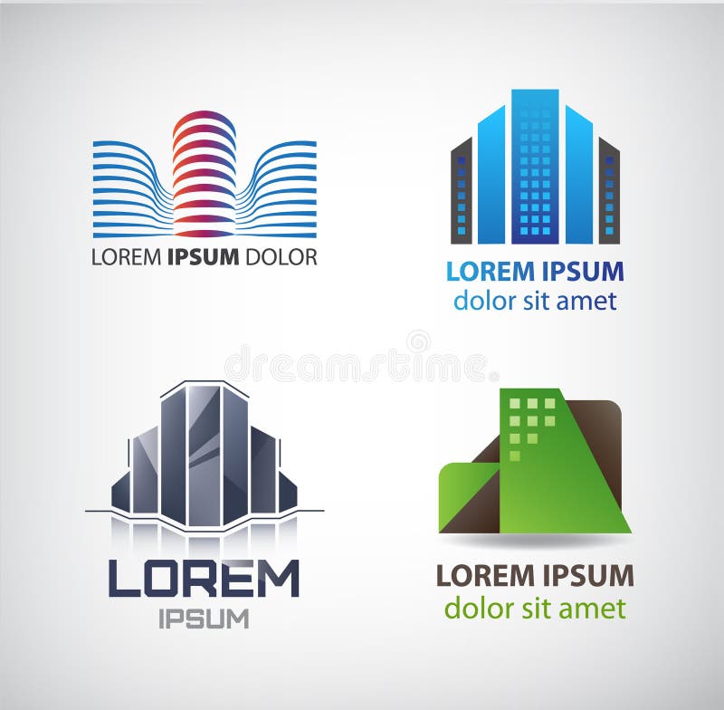 Exterior Building Logo Concept Stock Vector - Illustration of architech ...