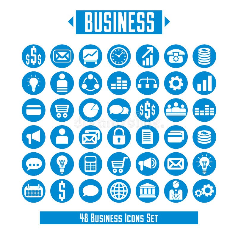 Vector Set of Business Icons and Design Elements for Your Layout Stock ...