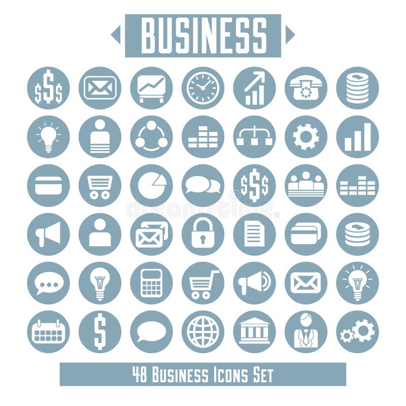 Vector Set of Business Icons and Design Elements for Your Layout Stock ...