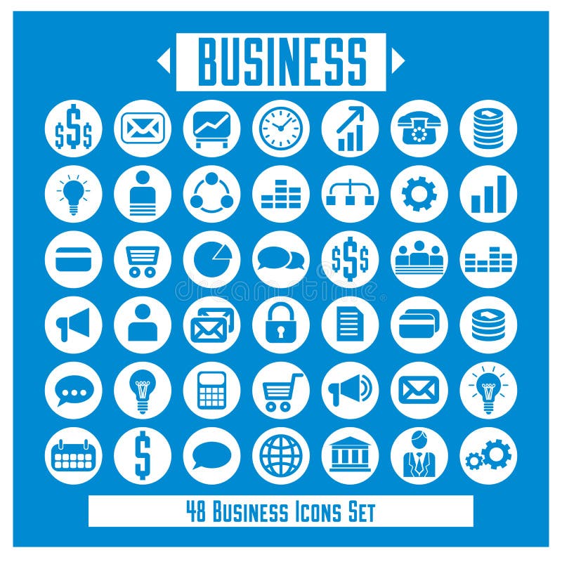 Vector Set of Business Icons and Design Elements for Your Layout Stock ...