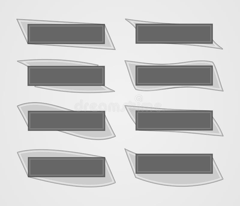 Vector Buttons of Gray Color of Different Style. Stock Vector ...