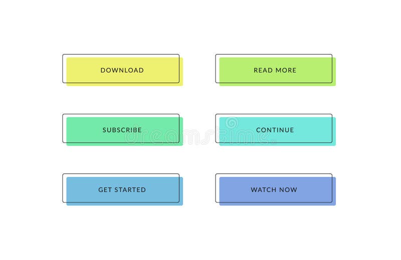 Vector set of buttons stock vector. Illustration of link - 196250934