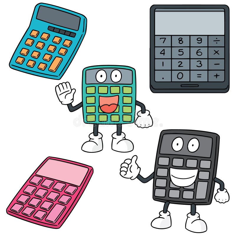 Vector set of calculator stock vector. Illustration of collection ...