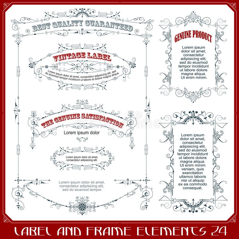 Vector Set of Calligraphic Design Elements and Page Decor Stock Vector ...