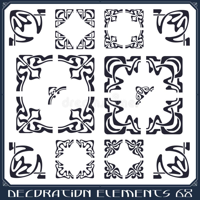 Vector Set of Calligraphic Design Elements and Page Decor Stock Vector ...