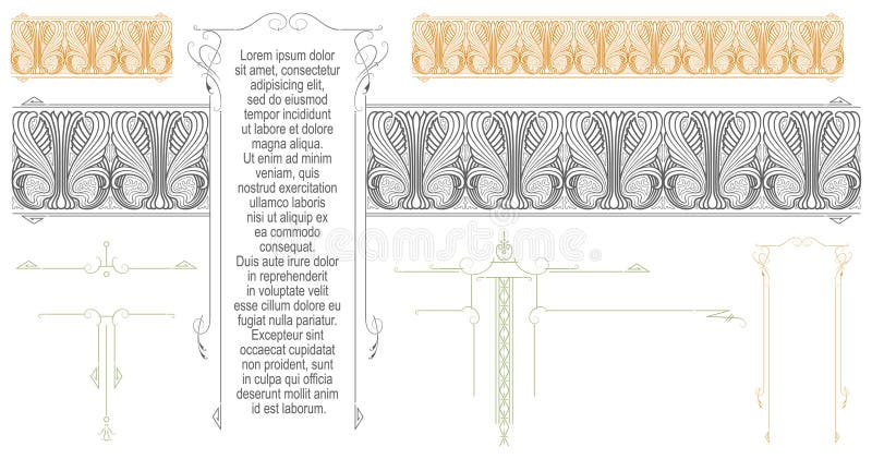 Vector Set of Calligraphic Design Elements and Page Decor Stock Vector ...