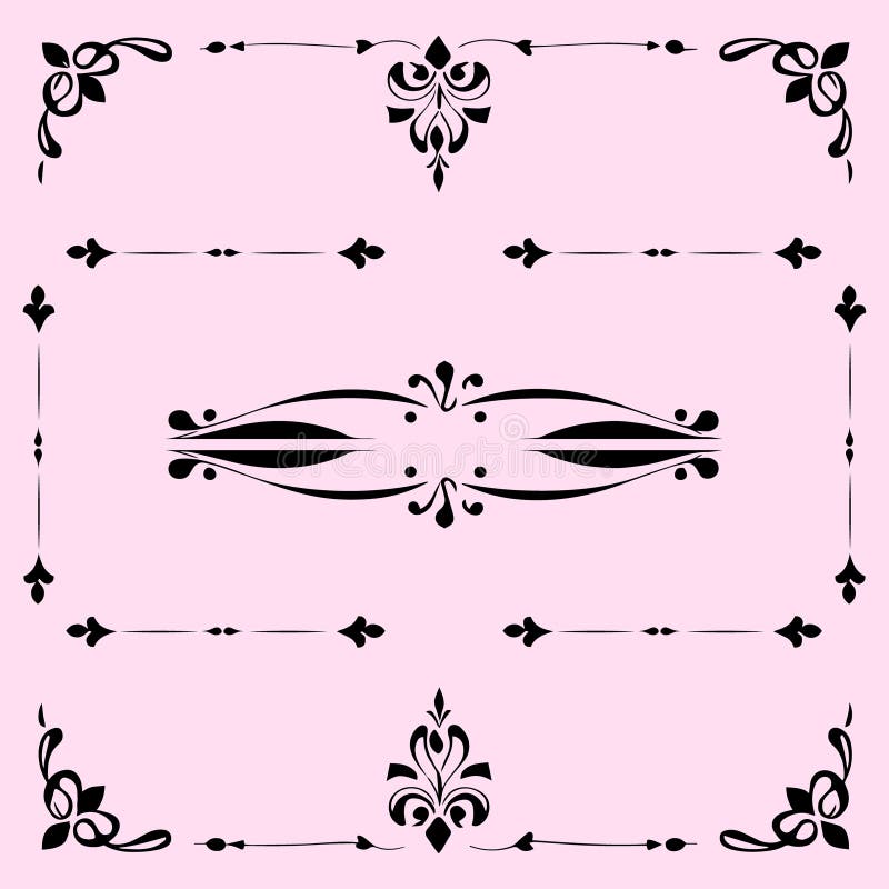 Vector Set of Calligraphic and Page Decoration Design Elements. Elegant ...