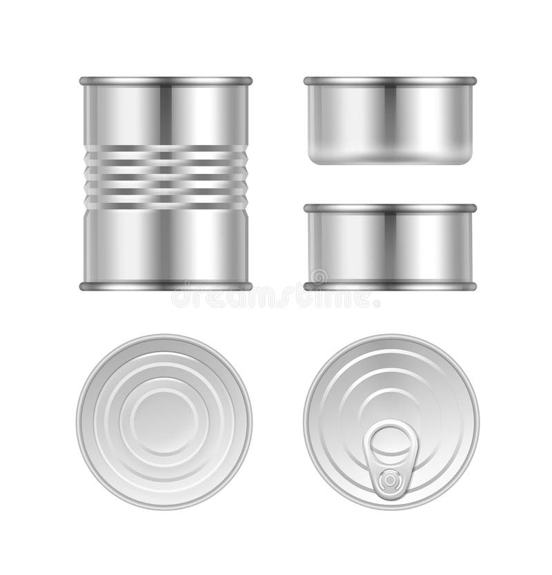 Vector set of canned goods stock vector. Illustration of industry ...