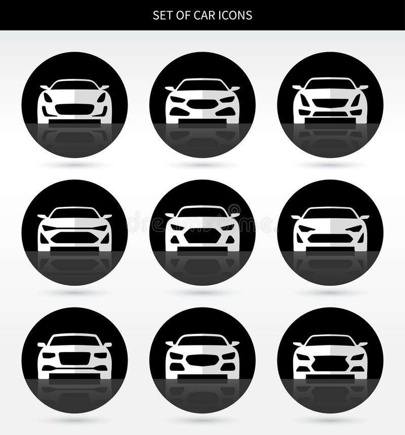 Vector set of car icons stock vector. Illustration of button - 47728471