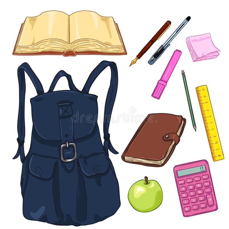 School Tools Cartoon Stock Illustrations – 5,712 School Tools Cartoon ...