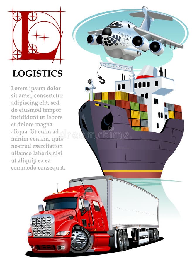 Vector Logistics Theme Background Stock Vector - Illustration of ...
