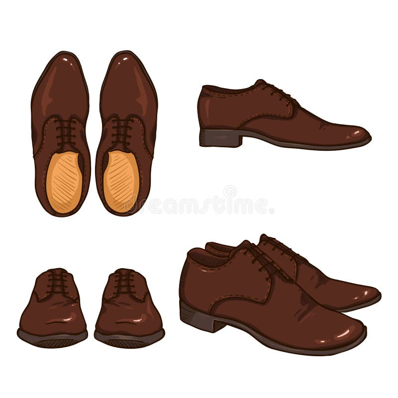 Vector Cartoon Classical Men Shoes Stock Illustrations – 48 Vector ...