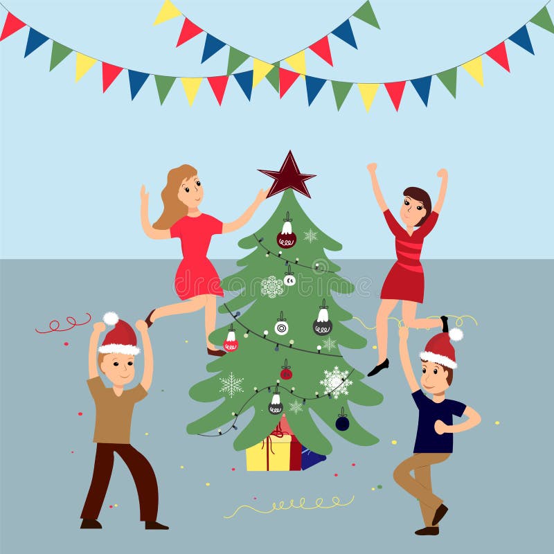 Vector Set of Cartoon Images of People Office Dancing Stock Vector ...