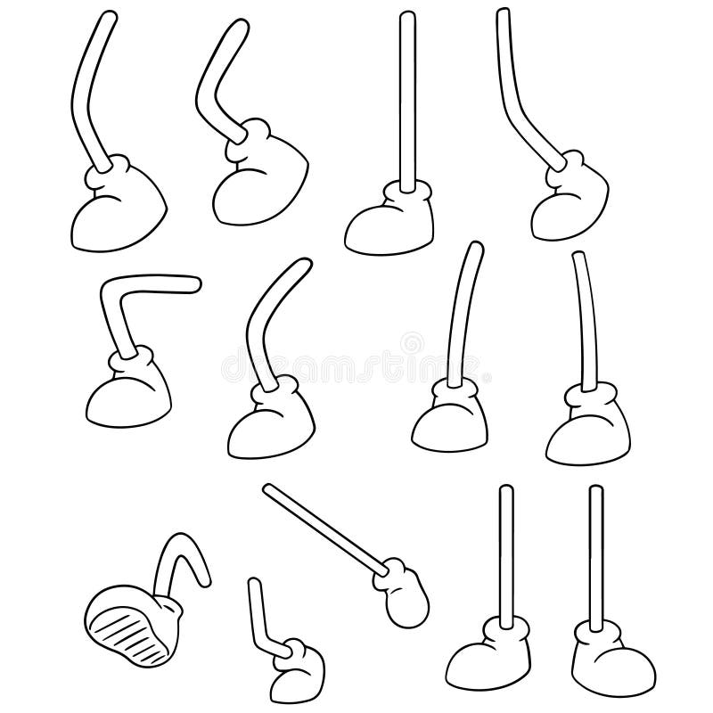 Vector set of cartoon leg stock vector. Illustration of design - 107027288